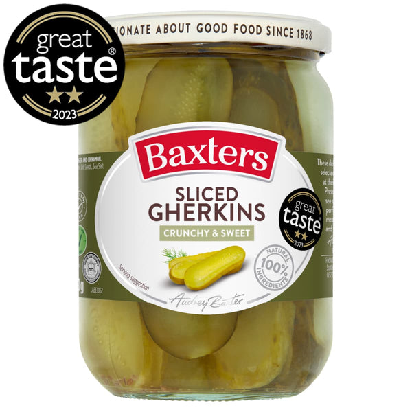 Baxters Sliced Gherkins Crunchy & Sweet | Order Online – Baxters Shop